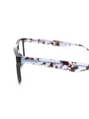 Gucci Tortoiseshell-effect Rectangle-frame Glasses - Black