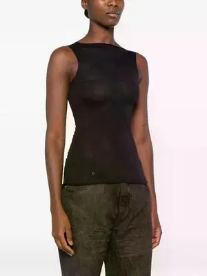 Rick Owens Sheer Panelled Sleeveless Top