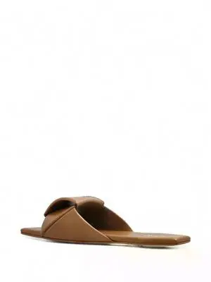 Loewe Origami Leather Flat Sandals