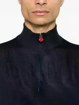 Kiton Quarter-zip Mock-neck Sweater