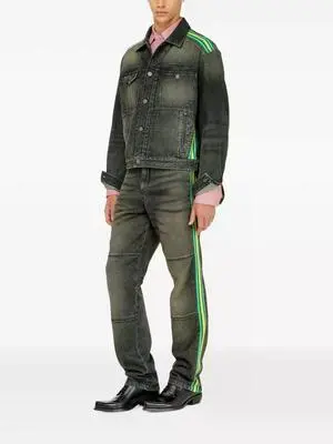 DIESEL® Trucker Jacket With Striped-shoulder Bands