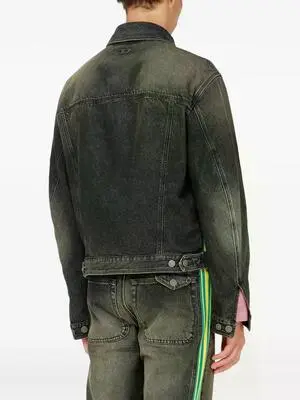 DIESEL® Trucker Jacket With Striped-shoulder Bands