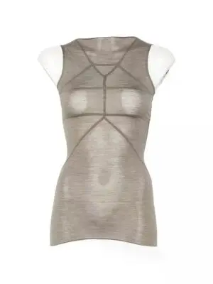 Rick Owens Exposed-seam Tank Top - Grey