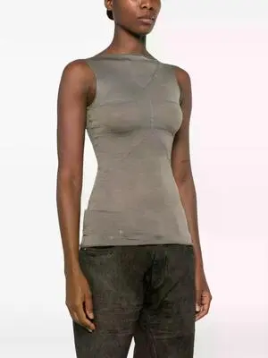 Rick Owens Semisheer Exposed Seam Tank Top