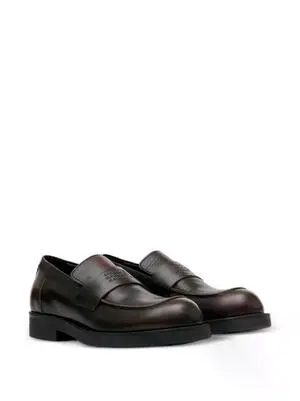 MAISON MARGIELA Round-toe Leather Loafers - Brown