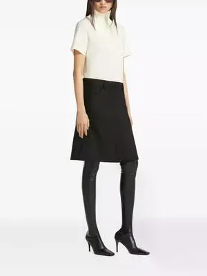 COURREGES Stretch-twill Snap-button Mini Skirt