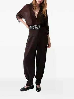 Liu Jo Blouse With Lace Details - Brown