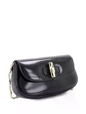 Gucci Bamboo Night Chain Leather Small Clutch Bag