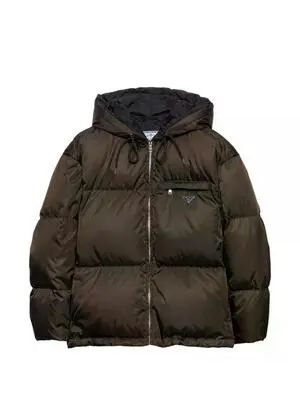 Prada Re-nylon Down Jacket - Brown