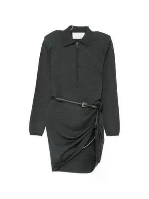 CIRCUS HOTEL Belted Half-zip Dress