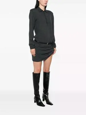 CIRCUS HOTEL Belted Half-zip Dress
