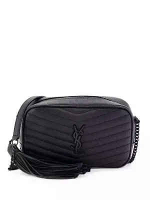 Saint Laurent Loulou Matelasse Chevron Leather Mini Crossbody Bag - Black