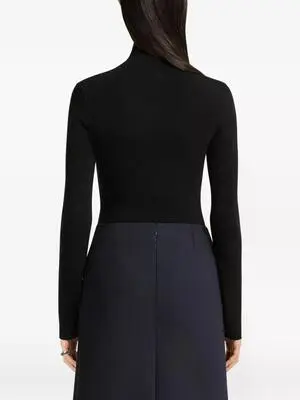 COURREGES Milano Knit Logo-patch Sweater - Black