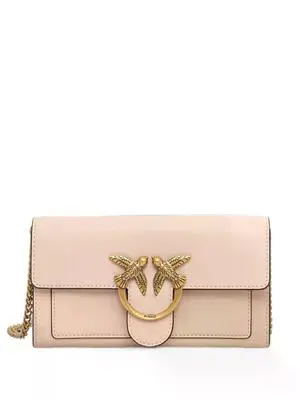 Pinko Love Leather Shoulder Bag - Pink