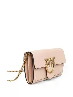 Pinko Love Leather Shoulder Bag - Pink