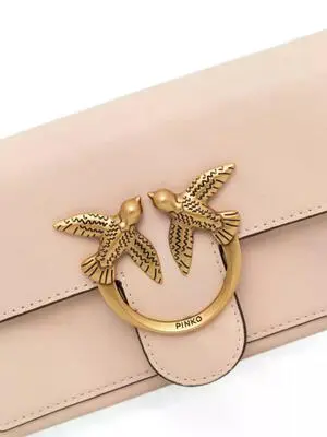 Pinko Love Leather Shoulder Bag - Pink