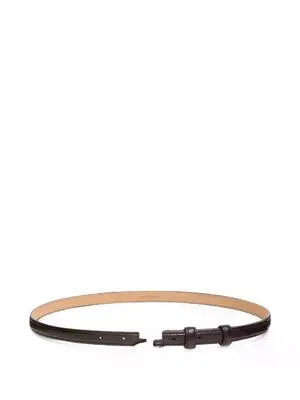 COURREGES Croc-embossed Leather Belt - Brown