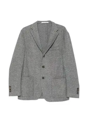 Eleventy Single-breasted Notched-lapel Blazer - Grey