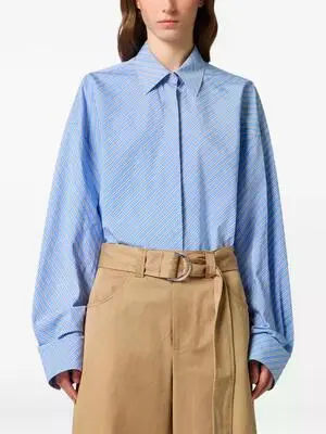 MSGM Diagonal-stripe Long-sleeve Shirt