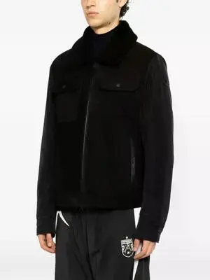 Moncler Shearling-collar Panelled Jacket