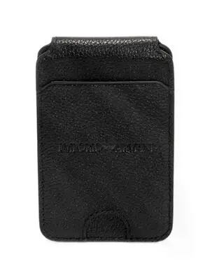 Emporio Armani Leather Card Holder - Black