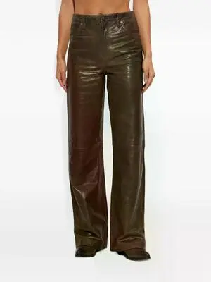 GOLDEN GOOSE Embossed Leather Trousers