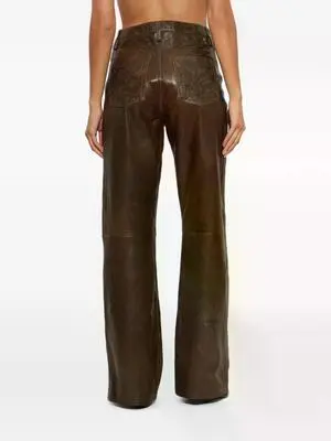 GOLDEN GOOSE Embossed Leather Trousers