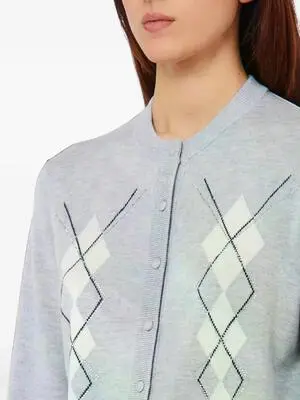 Liu Jo Wool Cardigan With Argyle-pattern