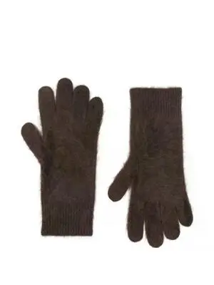 Soft Goat Cashmere Gloves - Brown
