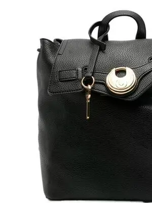 Moschino Padlock-detail Pebbled Backpack