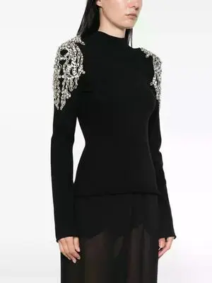 CIRCUS HOTEL Embellished High Neck Sweater
