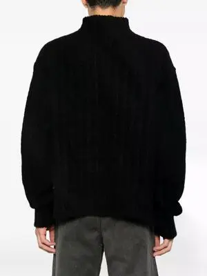 Rick Owens Ribbed Knit High-neck Sweater