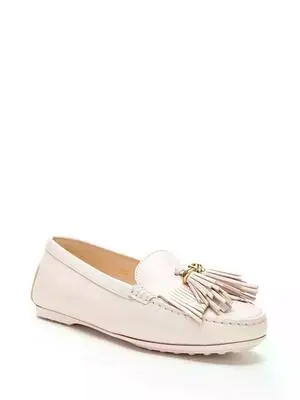 TOD'S Tassel-detail Leather Loafers - Neutrals