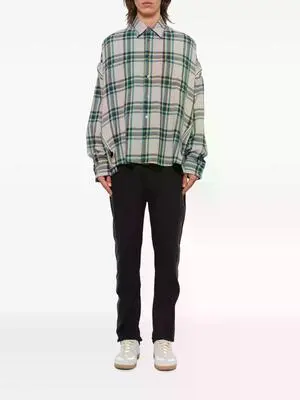 Facetasm Check-pattern Zip-detail Shirt