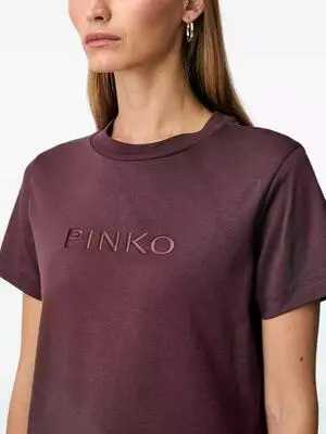 Pinko Embroidered-logo Cotton T-shirt