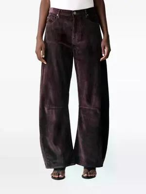 Pinko Barrel-fit Corduroy Trousers - Red