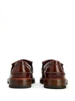 TOD'S Penny-slot Leather Loafers - Blue
