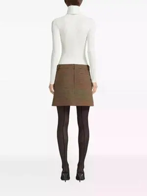 COURREGES Houndstooth-pattern Mini Skirt