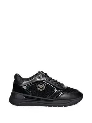 Pinko Nataly 02 Panelled Leather Sneakers - Black