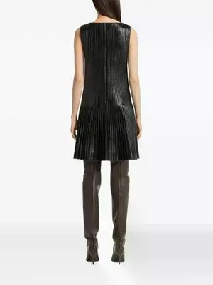 COURREGES Pleated Vinyl Mini Dress