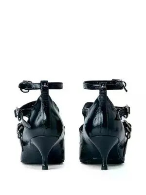 VIVIENNE WESTWOOD Napoli Triple Buckle-fastening Pointed-toe Pumps - Black