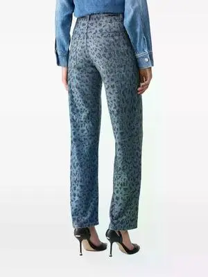 Liu Jo Straight-leg Jeans With Animal Print