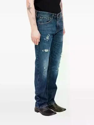 MAISON MARGIELA Distressed-finish Straight-leg Jeans