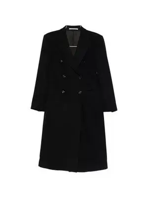 Tagliatore Double-breasted Peak-lapel Coat - Black