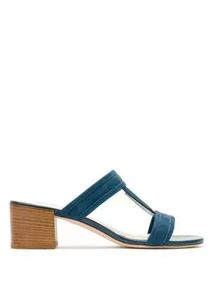 TOD'S 55mm Leather Sandals - Blue