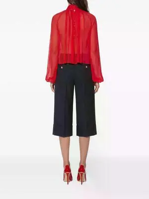 Elisabetta Franchi Pinstriped Trousers In Cool Wool Fabric