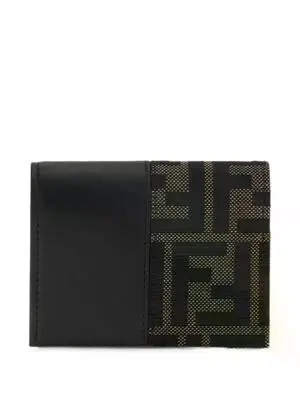 Fendi Ff Monogram Cardholder - Black
