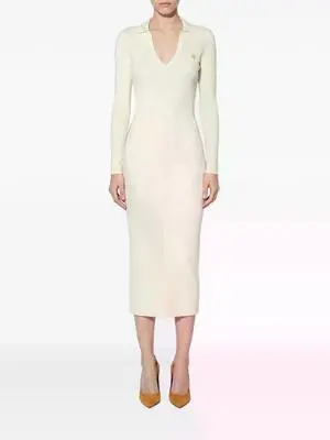 Elisabetta Franchi Knit Dress With Openwork Embroideries