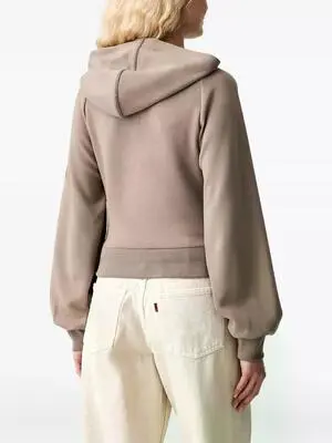 Adidas Soft Lux Logo-patch Long-sleeve Hoodie
