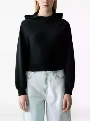 Adidas Logo-patch Raglan-sleeve Hoodie - Black